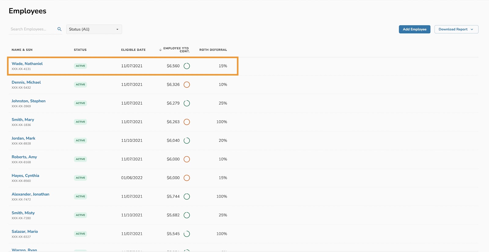 Editing Employee Data – RetirePathVA